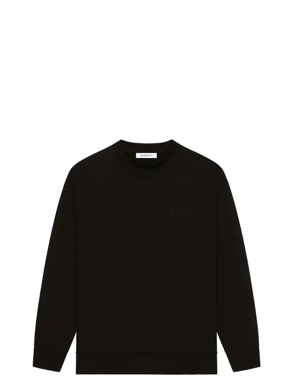 Givenchy Fleece Sweatshirt With Signature Patch - Black