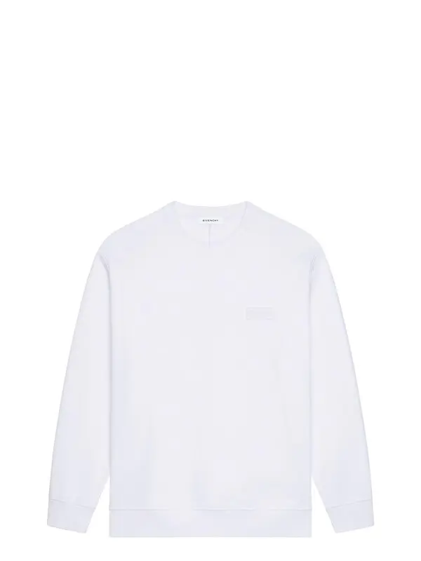 Givenchy Fleece Sweatshirt With Signature Patch - White