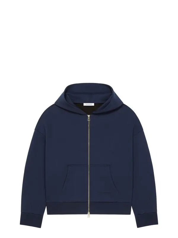 Givenchy Scuba Zipped Hoodie - Navy