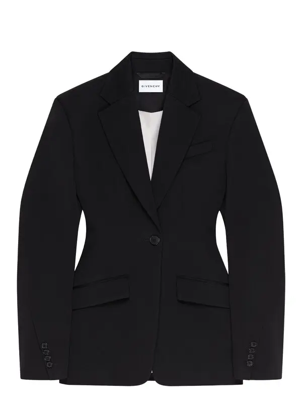 Givenchy Single-breasted Cocoon Jacket In Wool - Black
