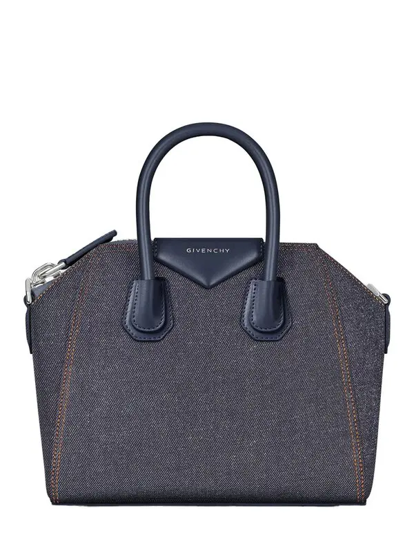 Givenchy Mini Antigona Bag In Denim - Multicolor