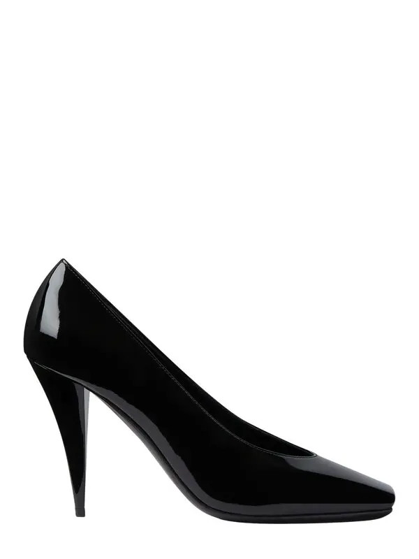 Givenchy Sliced Square Patent Leather Pumps - Black