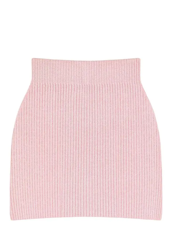 Givenchy Mini Pencil Skirt In Wool - Light Pink