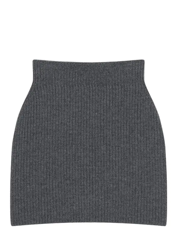 Givenchy Mini Pencil Skirt In Wool - Slate Blend