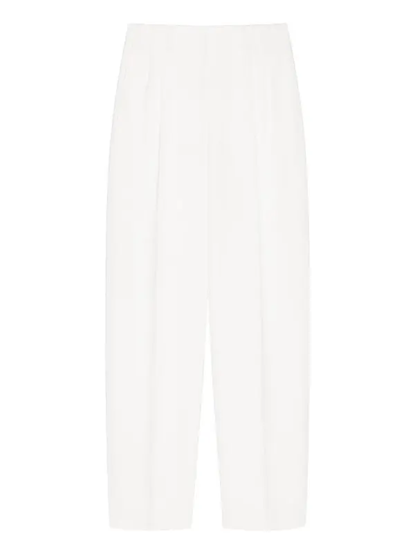 Givenchy Double Pleat Wool Pants - Ivory
