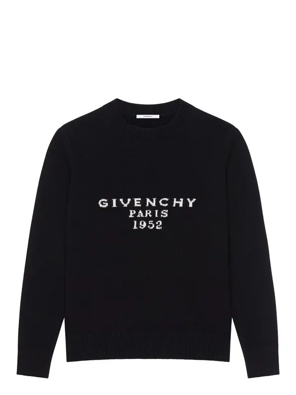 Givenchy Wool And Cashmere Sweater With Jacquard - Black