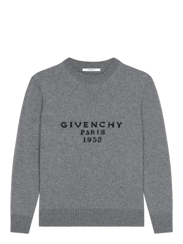 Givenchy Wool And Cashmere Sweater With Jacquard - Slate Blend