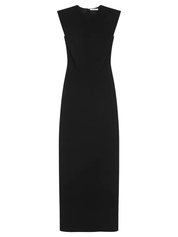 Givenchy Structured Wool Crepe Evening Dress - Black