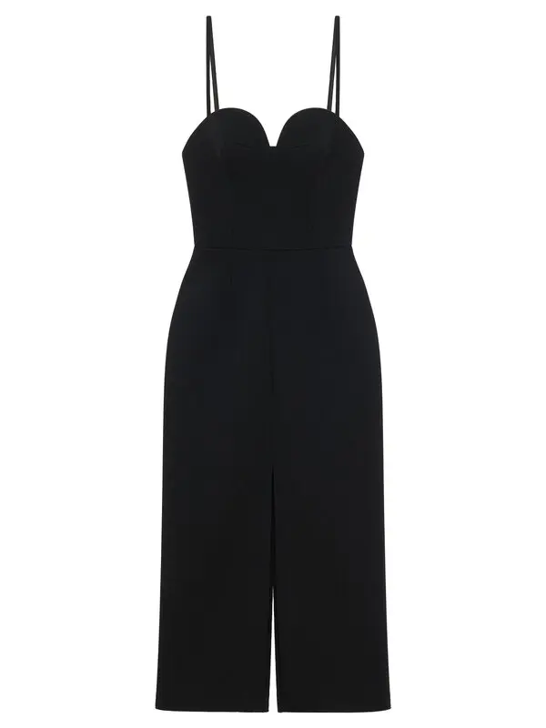 Givenchy Wool Crepe Midi Dress - Black