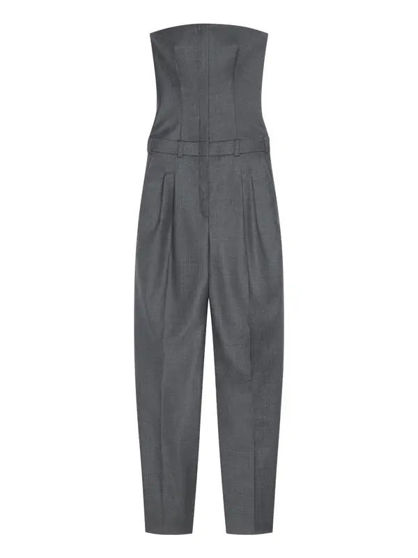 Givenchy Wool Bustier Tailored All-in-one - Grey Mix