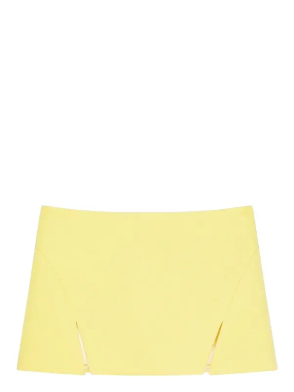 Givenchy Grain De Poudre Wool Mini Skirt - Acid Yellow