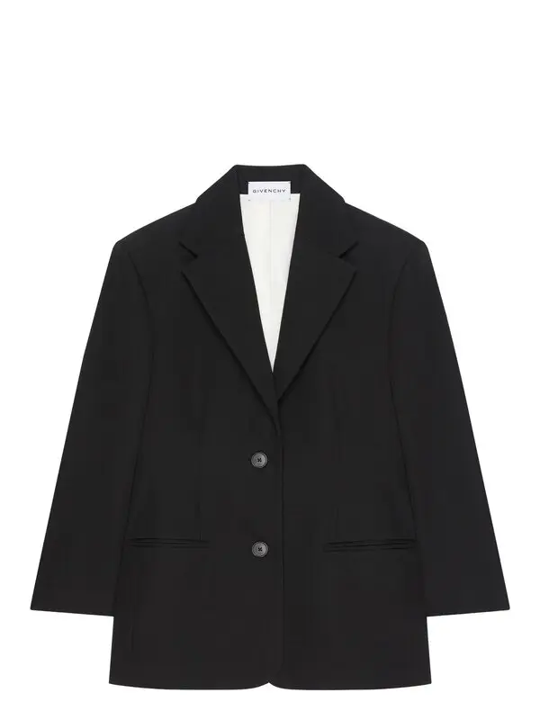 Givenchy Grain De Poudre Wool Jacket - Black