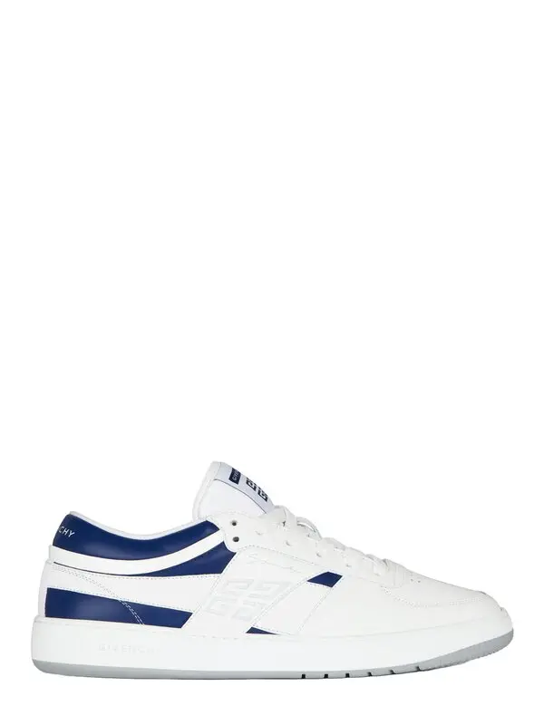 Givenchy G Move Sneakers In Mixed Leathers - White/navy