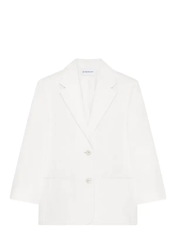 Givenchy Single-breasted Grain De Poudre Wool Jacket - Ivory