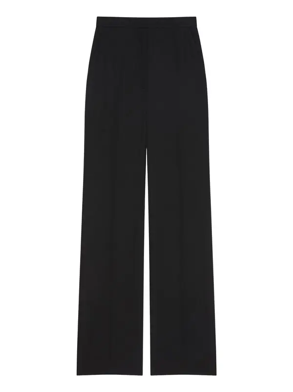 Givenchy Tailored Cigarette Pants In Grain De Poudre Wool - Black