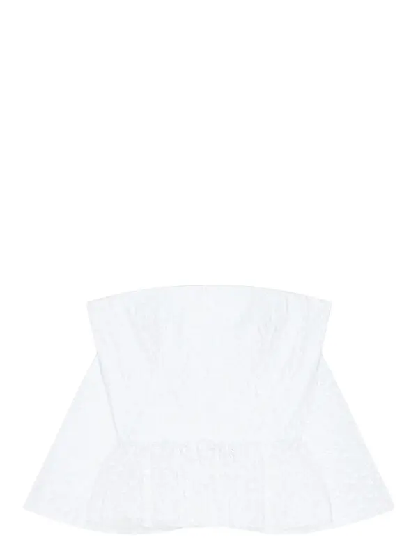 Givenchy Lace Bustier Cape Top - White