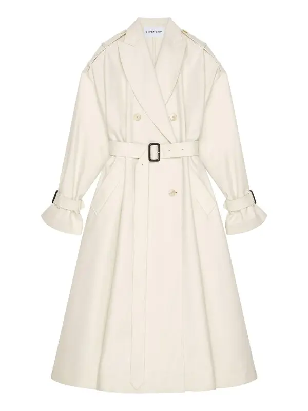 Givenchy Cotton Twill Trench Coat - Ivory