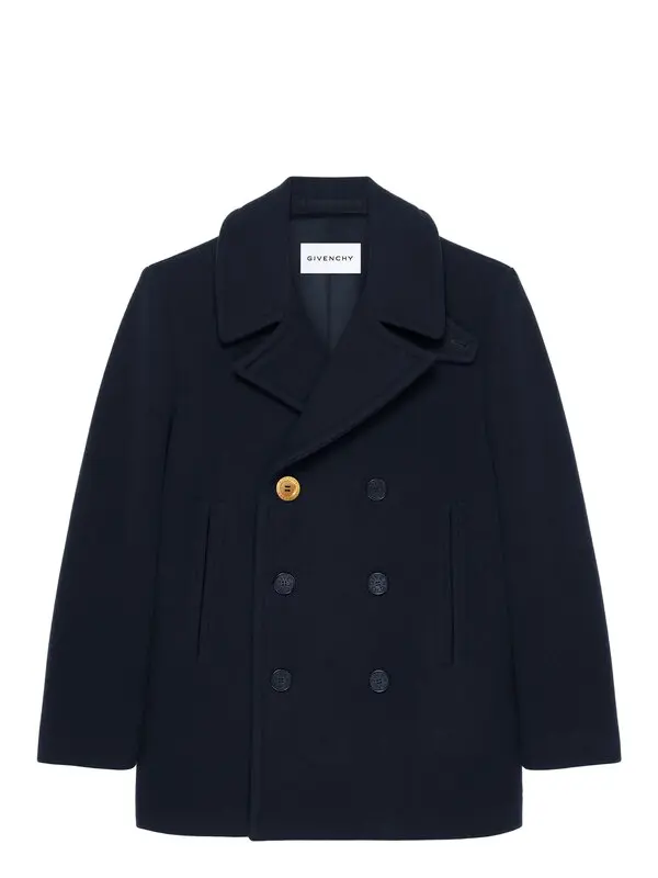 Givenchy Wool Peacoat - Dark Blue
