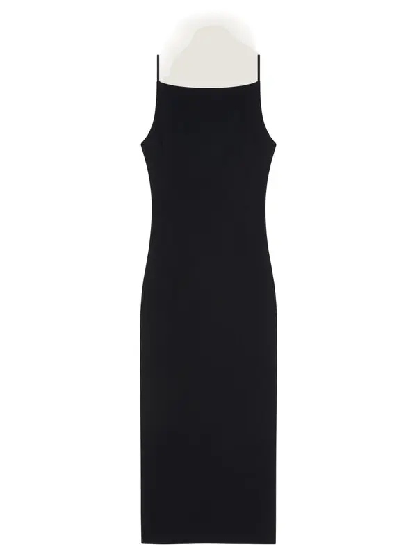 Givenchy Sliced Midi Dress In Cady - Black