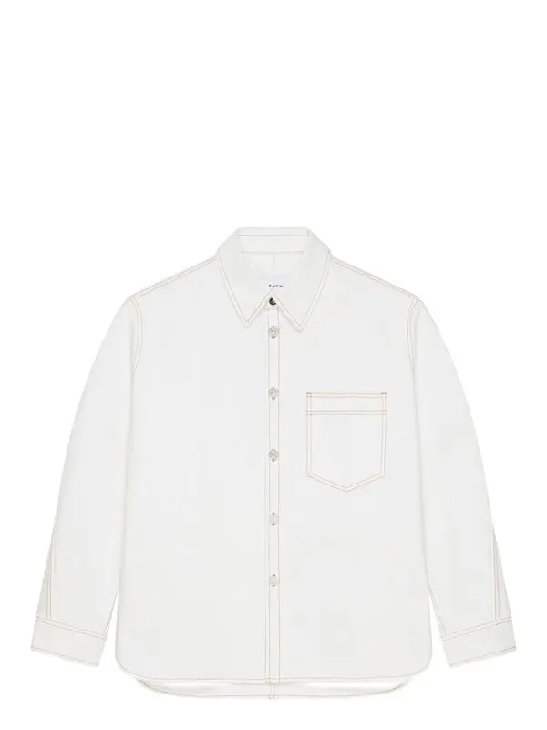 Givenchy Couture Seam Overshirt In Denim - White