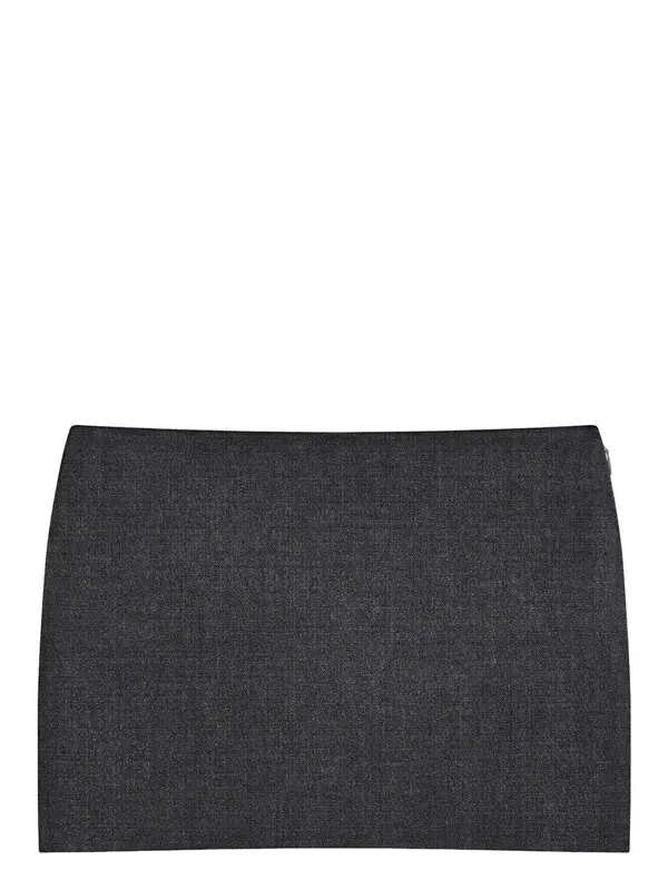 Givenchy Wool Mini Skirt - Grey Mix