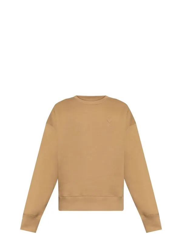 Ami Sweatshirt With Logo - Beige