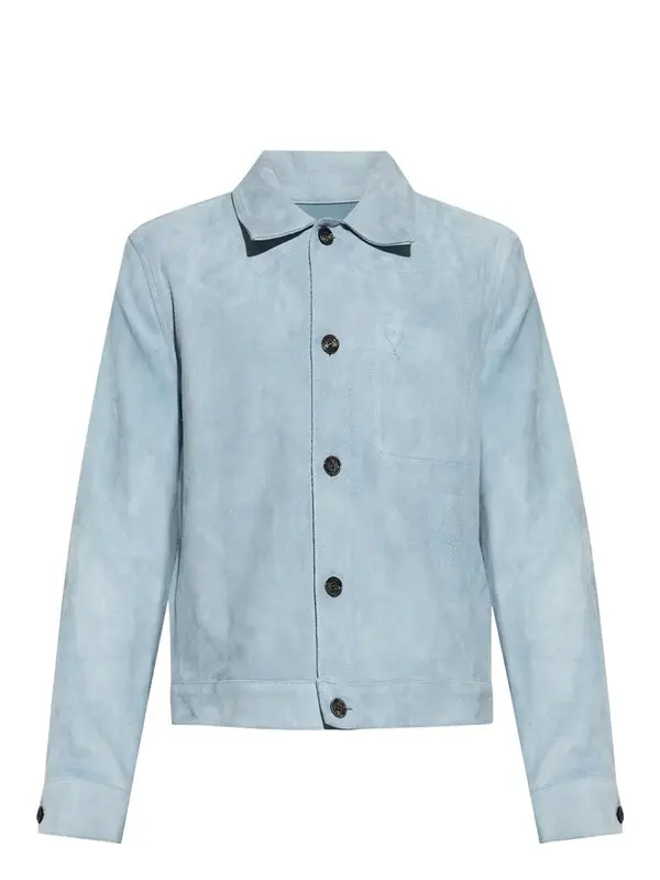 Ami Suede Jacket - Light Blue