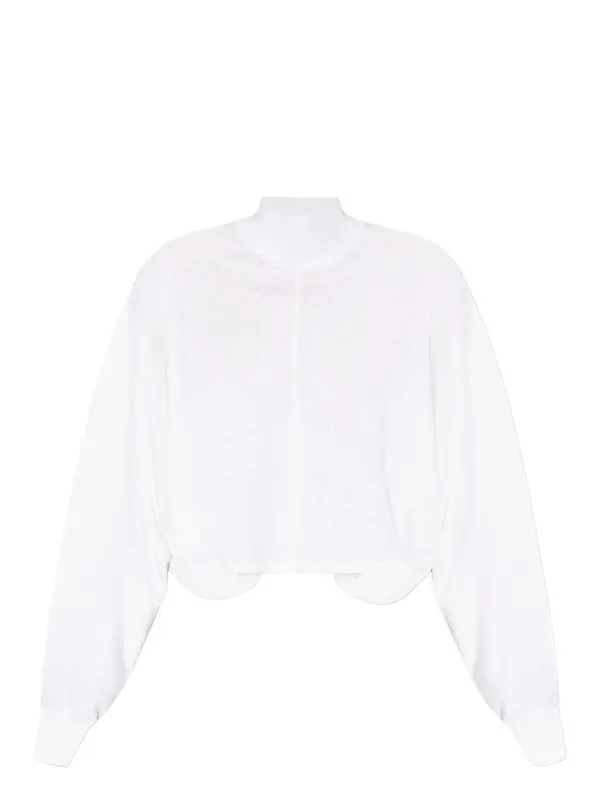 Alaïa Backless Turtleneck Sweater - White