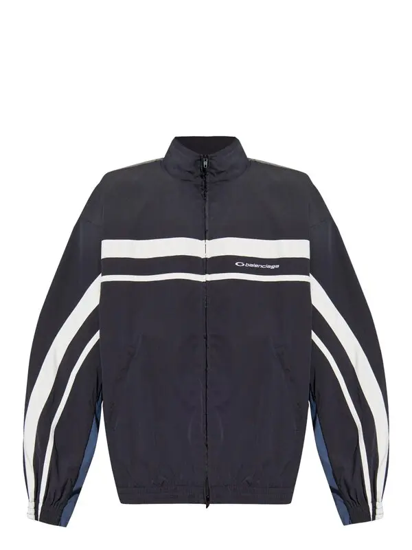 Balenciaga Vintage-effect Jacket - Navy Blue