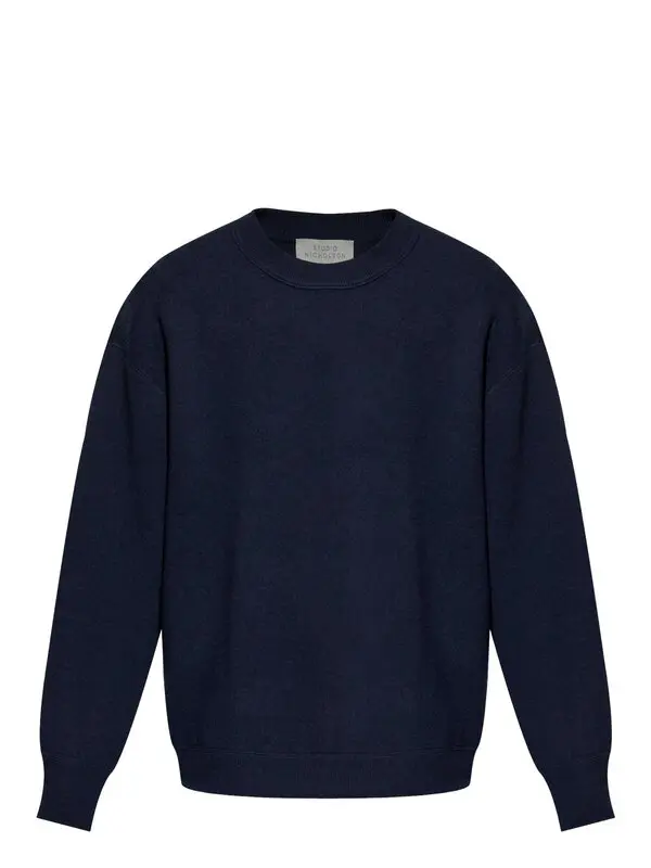 Studio Nicholson Wool And Cashmere Blend Sweater - Navy Blue
