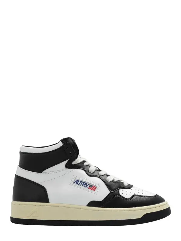 AUTRY Leather High-top Sneakers - Black