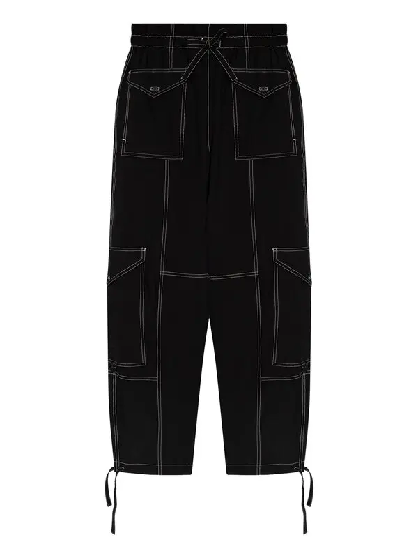 GANNI Lenzing™ Ecovero™ Viscose Cargo Trousers - Black