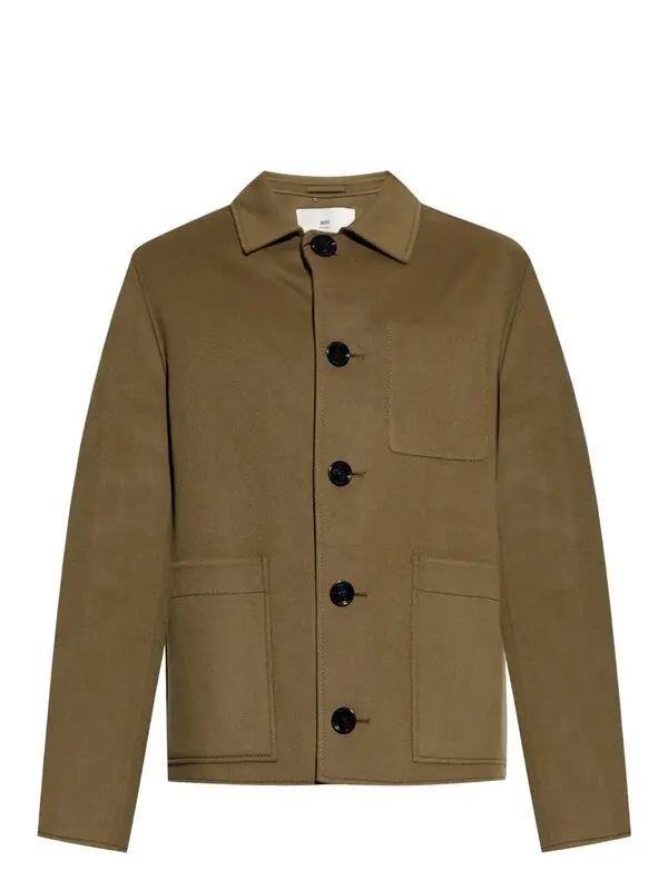 Ami Wool And Cashmere Jacket - Green