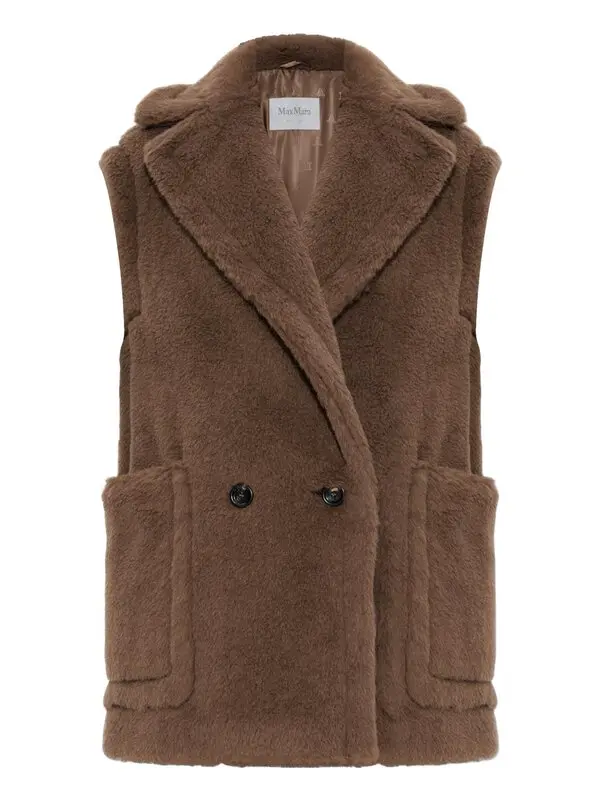 Max Mara Faux Fur Vest - Brown