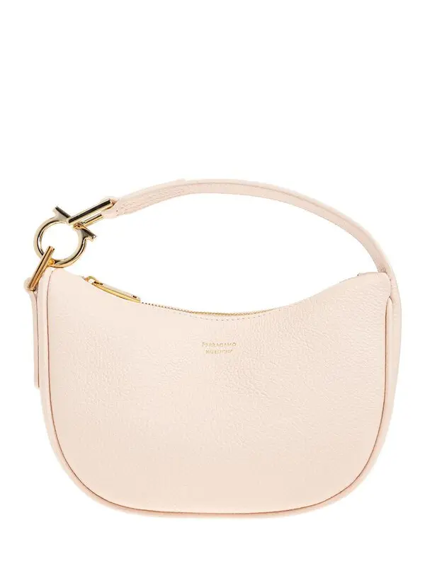 FERRAGAMO Leather Crescent Handbag - Pink