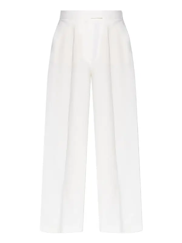Alexander McQueen Woolen Trousers - White
