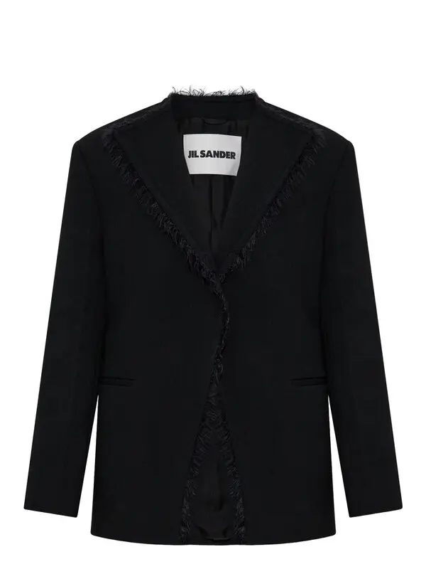 JIL SANDER Wool Blazer - Black