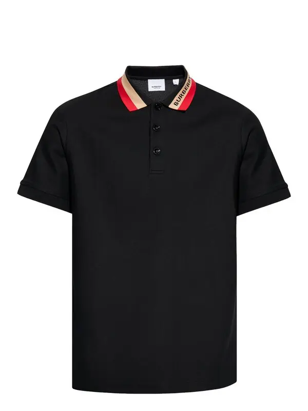 Burberry Polo Shirt With Logo - Black