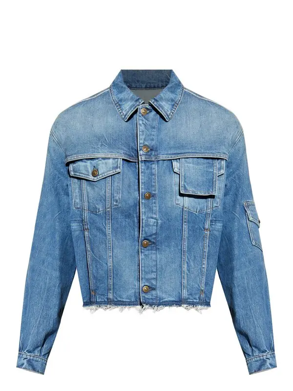 MAISON MARGIELA Vintage-effect Denim Jacket - Blue