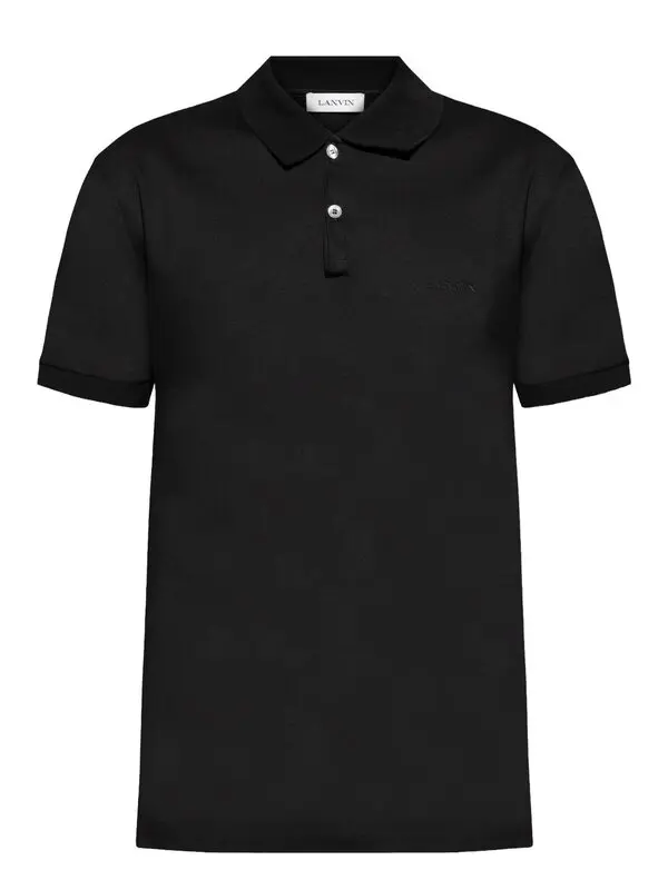 LANVIN Cotton Polo - Black
