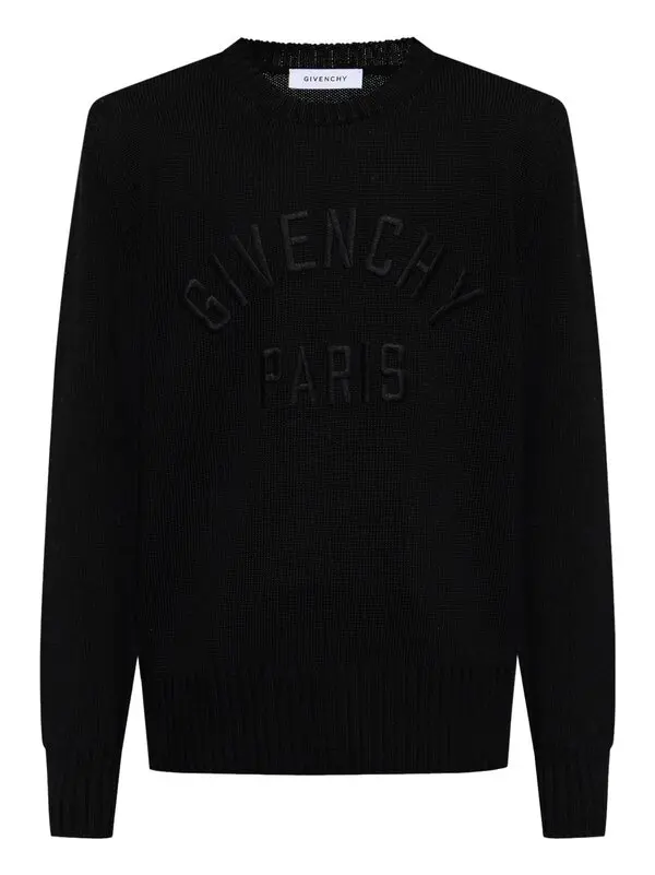 Givenchy Sweater With Embossed Logo - Black