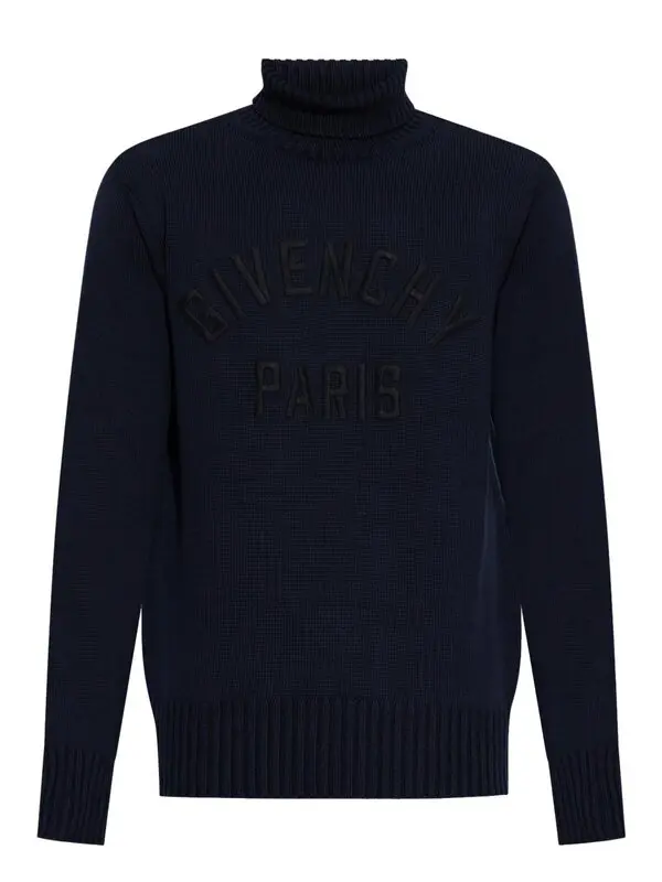 Givenchy Logo Turtleneck - Navy Blue