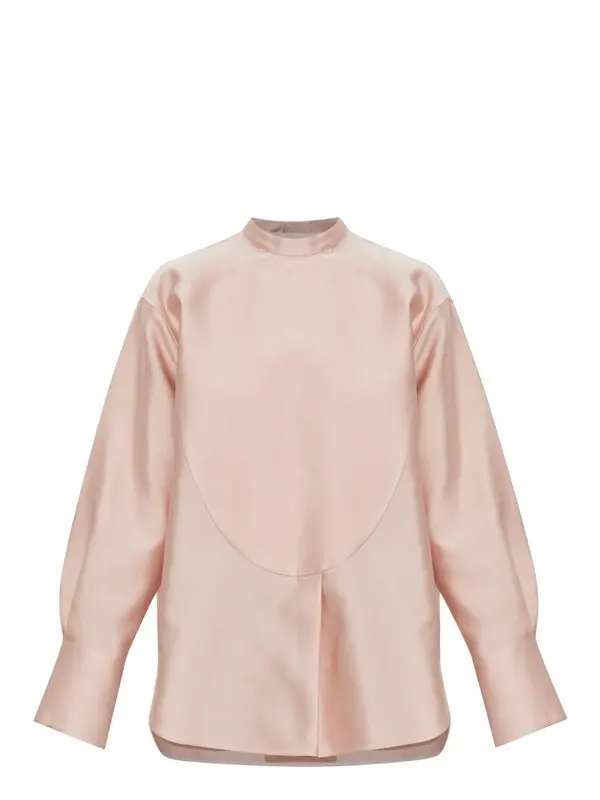 JIL SANDER Silk-trimmed Top - Pink