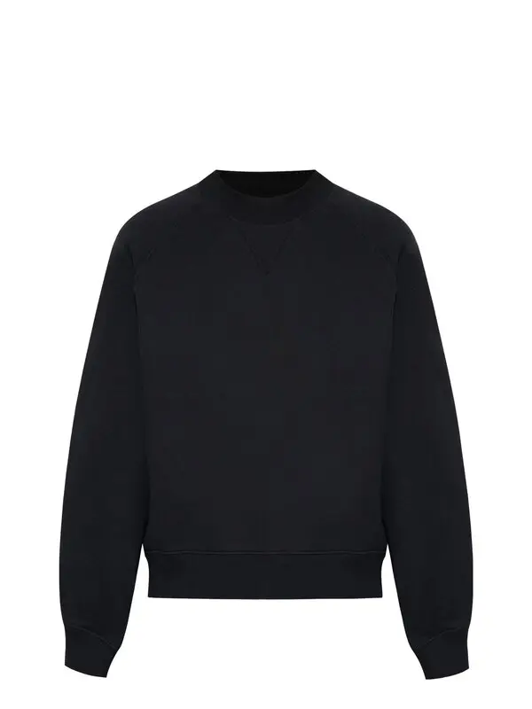 Victoria Beckham Crewneck Cotton Sweatshirt - Black