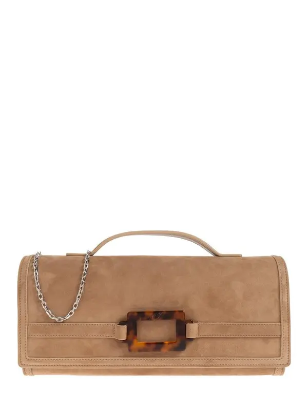 ROGER VIVIER Vivier Belle Clutch - Brown