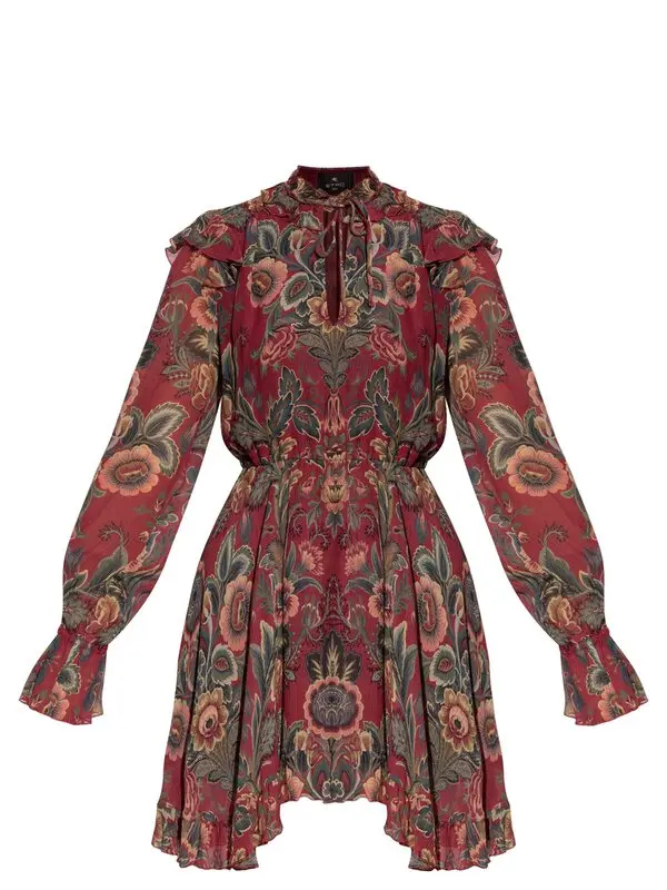 Etro Decorative Print Dress - Red