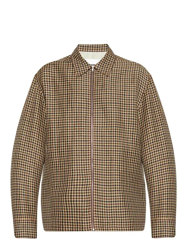 JIL SANDER Linen-trimmed Jacket - Brown