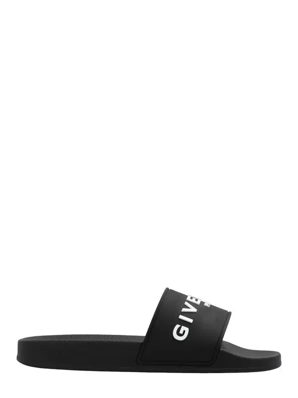 Givenchy Slides With Logo - Black