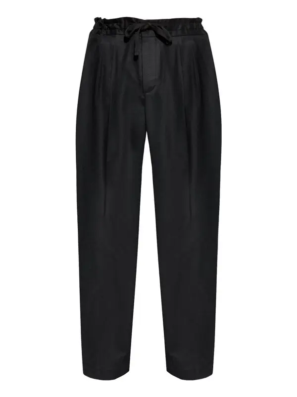 Dolce & Gabbana Wool Pleated Trousers - Black