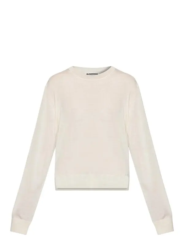JIL SANDER Sweater With Side Slits - Cream